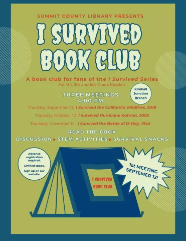 I Survived Book Club at Kimball Junction 2024-25 | Summit County Library